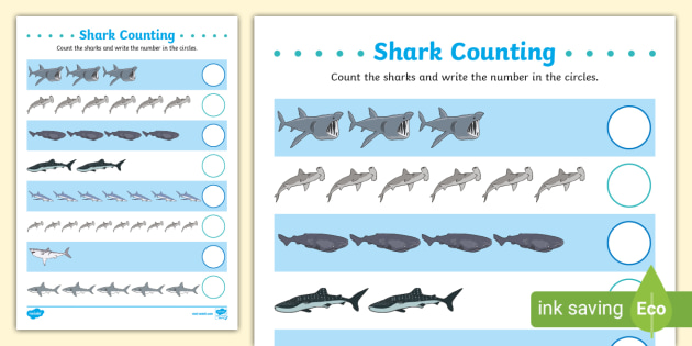👉 * NEW * Shark Counting to 10 (teacher made)