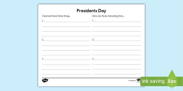 Presidents Day Writing Prompt Worksheet | Twinkl