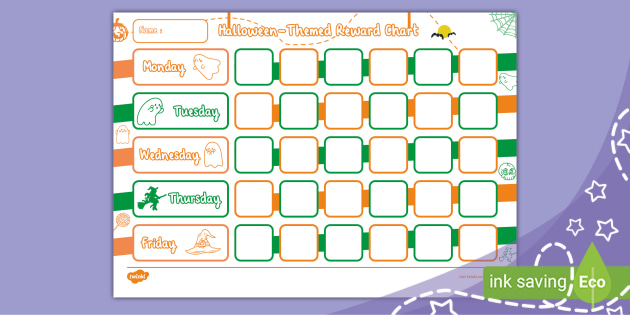 Halloween-Themed Reward Chart (teacher made)