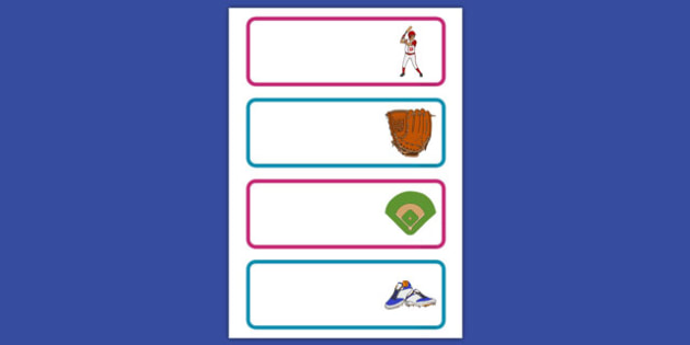 Baseball Labels (teacher made)