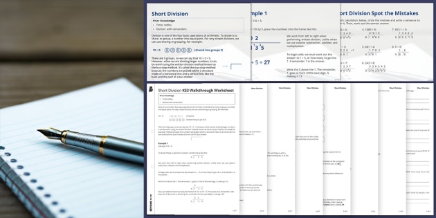 👉 Short Division - Resource Pack (teacher made)