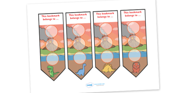 Dinosaur Sticker Reward Bookmarks (30mm)