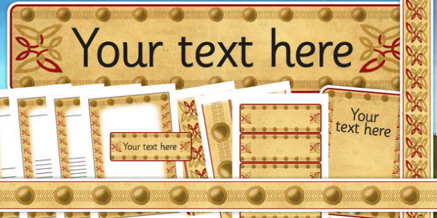 Anglo Saxon Themed Editable Display Pack