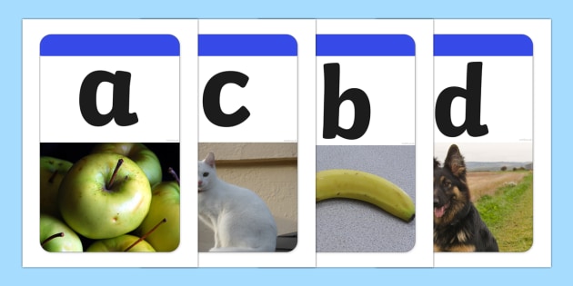 ABC Sound Photo Flash Cards A4-phase one, phase 1, photo cards, sound ...