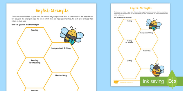 Mapping My Class English - Strengths Profile Map