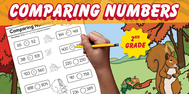 2nd Grade Math Worksheets Comparing Numbers Kindergarten Worksheets
