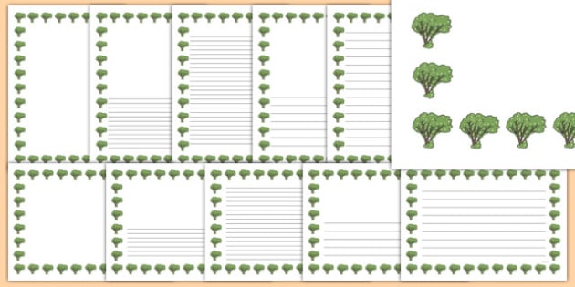 Elder Tree Themed Page Borders