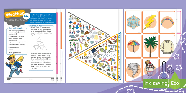 Weather I-Spy Scavenger Hunt Game (teacher made)