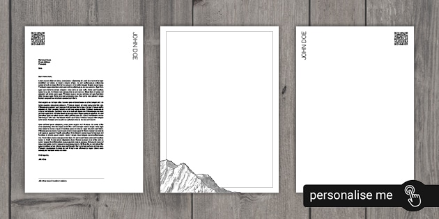 Minimalist QR Code Letterheads (teacher made)