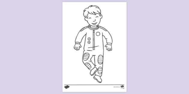FREE! - Boy in Space Suit Colouring | Colouring Sheets