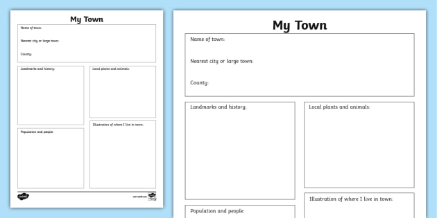 My Town Activity (teacher made)