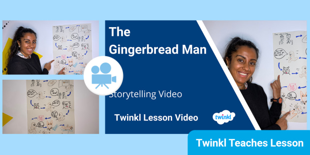 FREE! - The Gingerbread Man Video Lesson | Kindergarten Storytelling