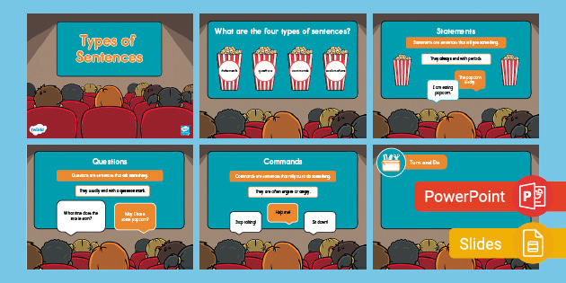 Types of Sentences Presentation - PowerPoint & Google Slides