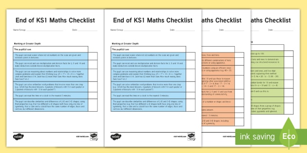 End of KS1 Teacher Assessment Maths Checklist (Teacher-Made) End of KS1 Teacher Assessment Maths Checklist (Teacher-Made)