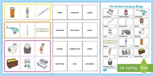 The Doctors' Surgery Aistear Bingo (teacher made)
