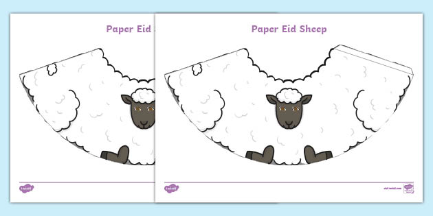 FREE! - Design a Paper Eid Sheep Craft (teacher made)