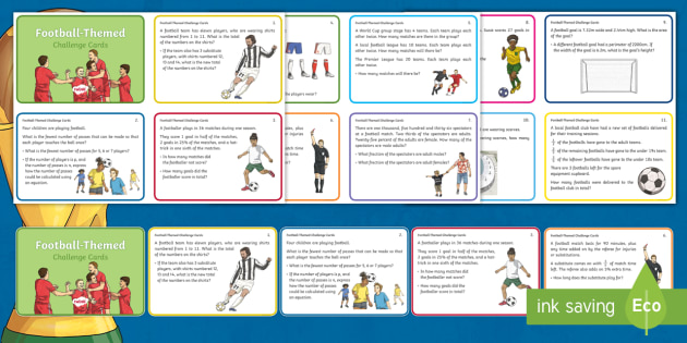 UKS2 The World Cup Maths Challenge Cards (teacher made)