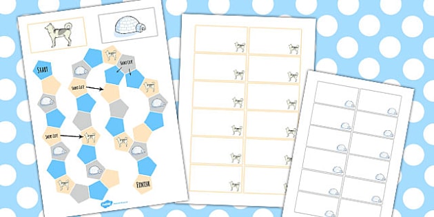 Polar Regions Themed Editable Board Game (teacher made)