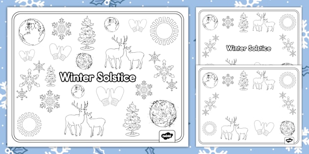 coloring pages winter solstice