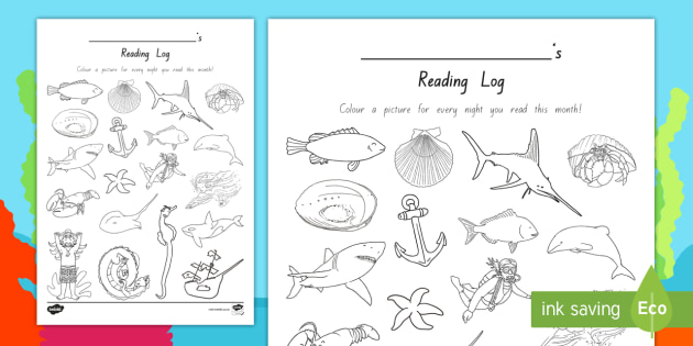 New Zealand Under the Sea Themed Reading Record