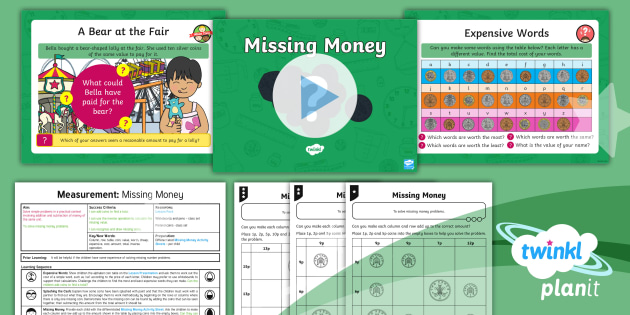 Maths Y2 Measurement Combinations of Coins (2) Lesson Pack