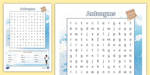 Antonyms Word Searches | twinkl.com.au