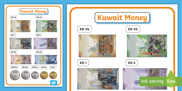 Kuwait Money - Coins and Notes Display Poster (teacher made)