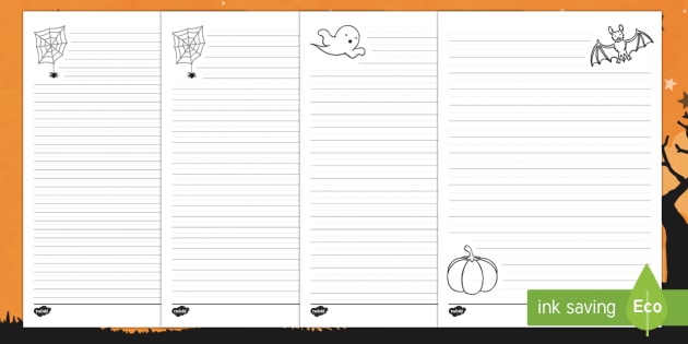 Halloween Differentiated Handwriting Guidelines Resource Pack