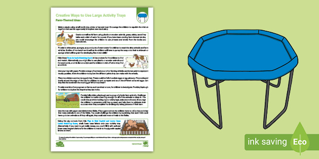 EYFS Creative Ways to Use Large Activity Trays: Farm