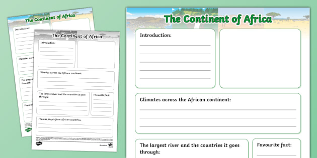 Africa Templates | twinkl.com.au