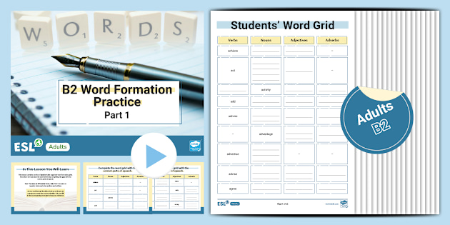 ESL Word Formation Activities | twinkl.co.uk