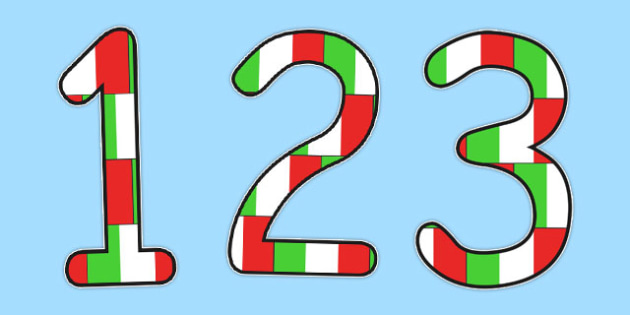 Italian Display Numbers Flags (creat de profesori)