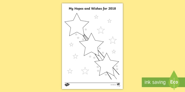 My Hopes and Wishes for 2016 Worksheet / Activity Sheet - my