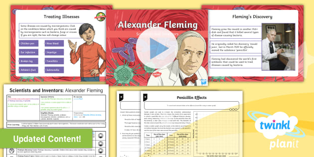 Science: Scientists and Inventors: Alexander Fleming Year 6 Lesson Pack 4