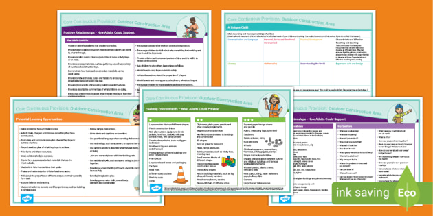 Outdoor Construction Area Core Continuous Provision Poster