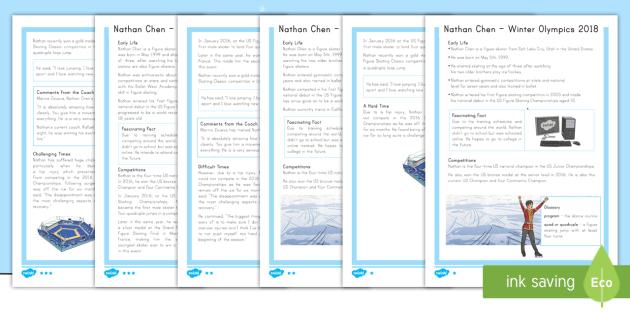 Nathan Chen Winter Olympics 2018 Differentiated Reading