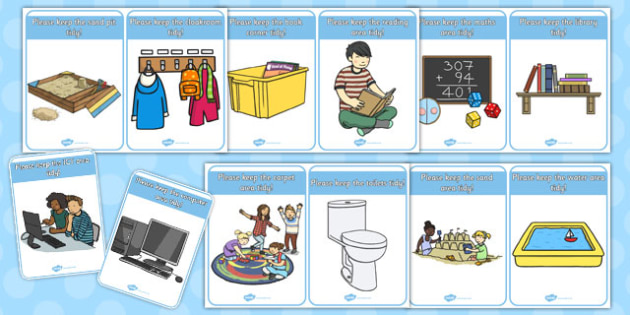 👉 Keep Area Tidy Signs (teacher made)