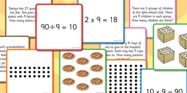 Times and Divide Card Games x9 (teacher made)