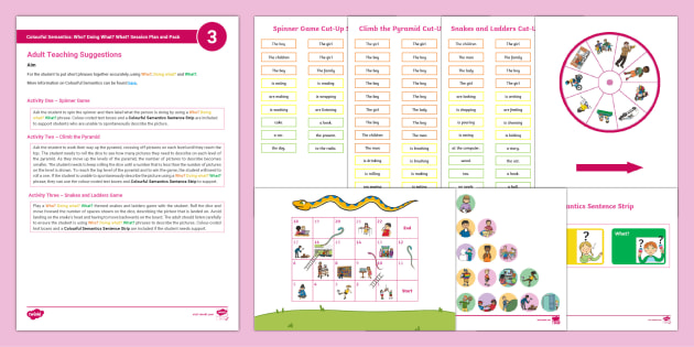 Colourful Semantics: Who, What Doing, With What? Session Plan and Pack 3