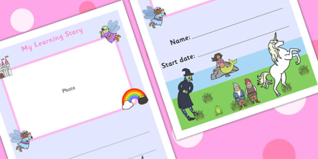 EYFS My Learning Front Cover Story Fairytale Themed - fairies