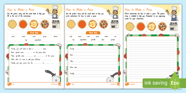 How to Make a Pizza Differentiated Sequencing Activity