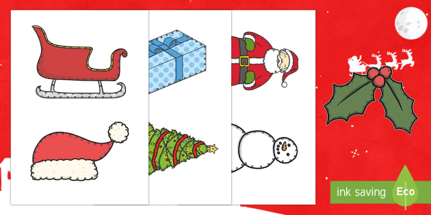 Christmas Threading Cut Outs (teacher made)