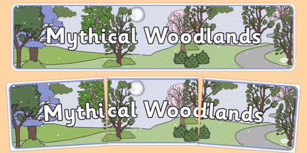 Mythical Woodlands Display Banner - banners, displays, woods