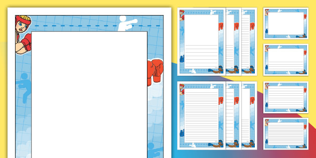 Boxing Page Borders (teacher made)