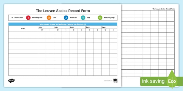 The Leuven Scales Record Form (teacher made)