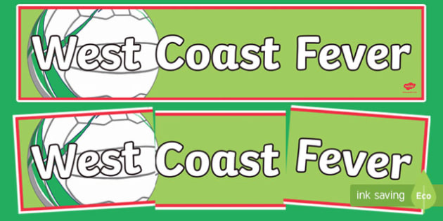 West Coast Fever Netball Display Banner-Australia