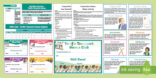 KS2 Skills Club Pack: Terrific Teamwork Games (teacher made)
