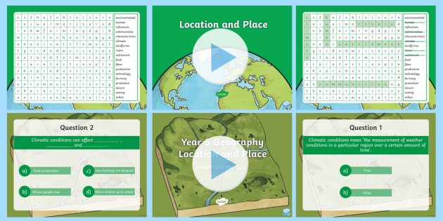 Location and Place Interactive Activity Pack
