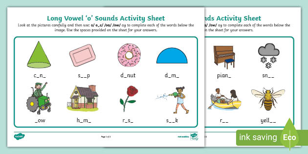 Long O Handouts Long O Words Superstar Worksheets