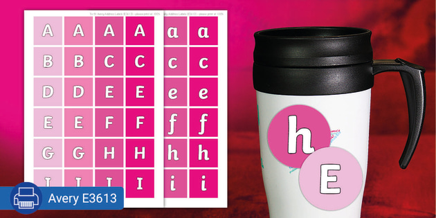 Alphabet | Pink Colour | Stickers (teacher made)